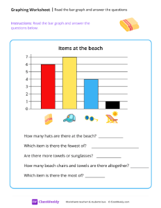 Read the bar graph and answer the questions - Towel | Worksheet ...