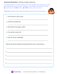 Writing complex sentences - Phone | Worksheet | ClassWeekly.com