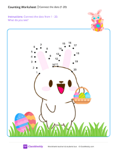 Connect the dots (1-20) - Bunny | Worksheet | ClassWeekly.com