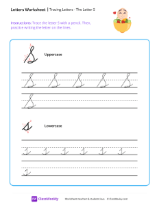 Cursive S | Worksheet | ClassWeekly.com