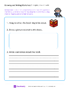 Imagine, draw and write - Knight | Worksheet | ClassWeekly.com