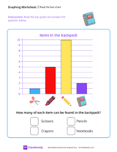 Read The Bar Chart - Notebook | Worksheet | ClassWeekly.com
