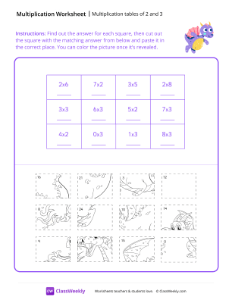 Multiplication tables of 2 and 3 | Worksheet | ClassWeekly.com