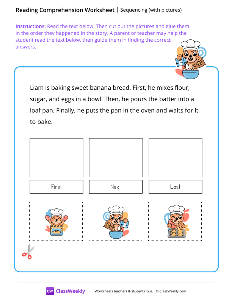 Sequencing (with pictures) - Baking | Worksheet | ClassWeekly.com
