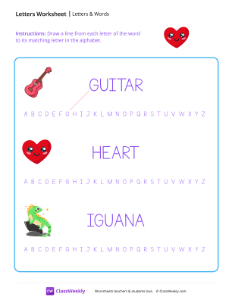 Letters & Words - Heart | Worksheet | ClassWeekly.com