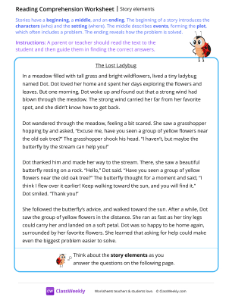 Story Elements: Character, setting & plot | Worksheet | ClassWeekly.com