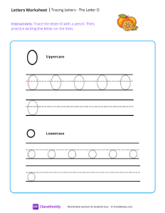 Tracing Letters - The Letter O | Worksheet | ClassWeekly.com